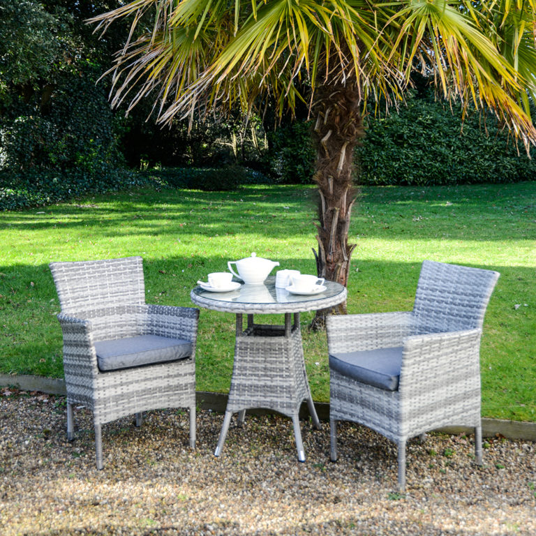 Malmo Stacking Bistro Set Granite - Regatta Garden Furniture Essex