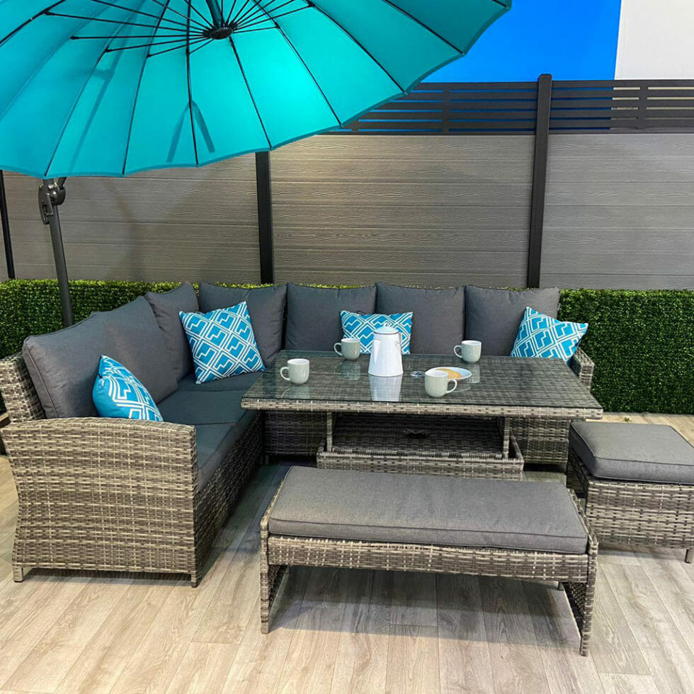 Malmo L Shape Corner Unit - Regatta Garden Furniture Essex