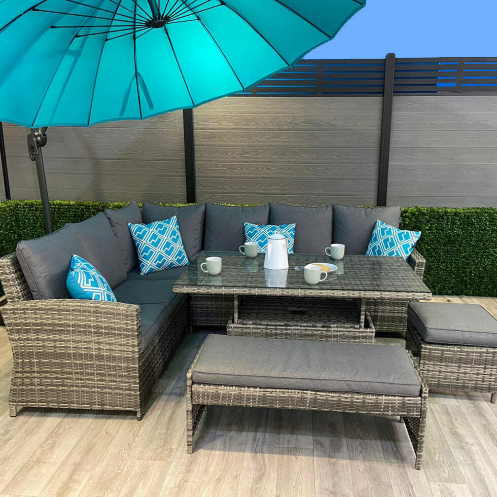 Malmo L Shape Corner Unit - Regatta Garden Furniture Essex