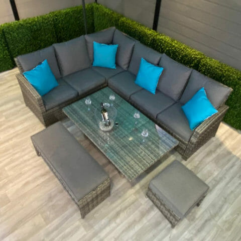 Malmo L Shape Corner Unit - Regatta Garden Furniture Essex